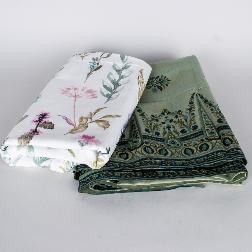 DUKAR, 2 st, bomull och siden, bl a Coincasa, Spanien, | Auktion