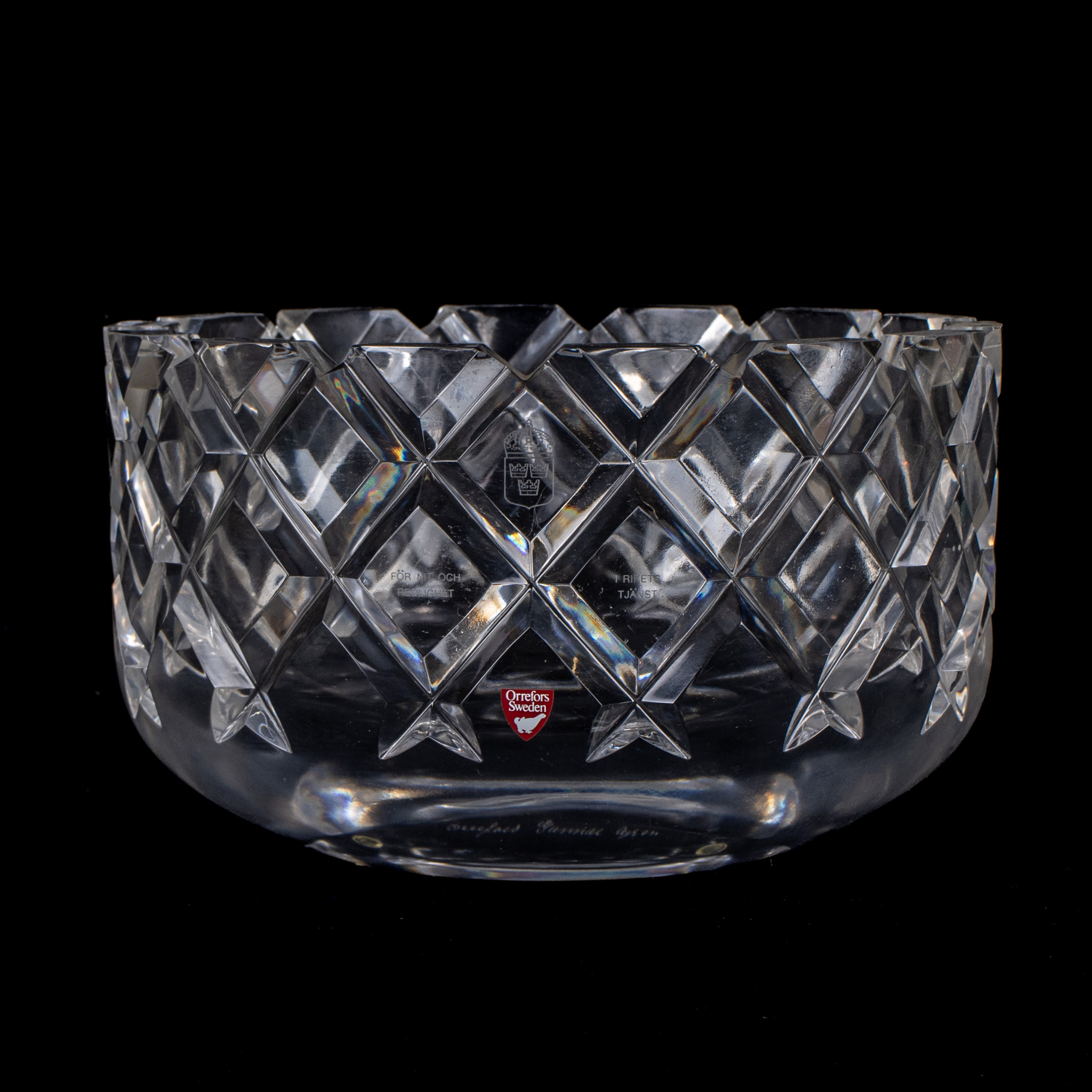 GUNNAR CYRÉN, praktskål, kristall, "Sofiero", Orrefors, | Auktion