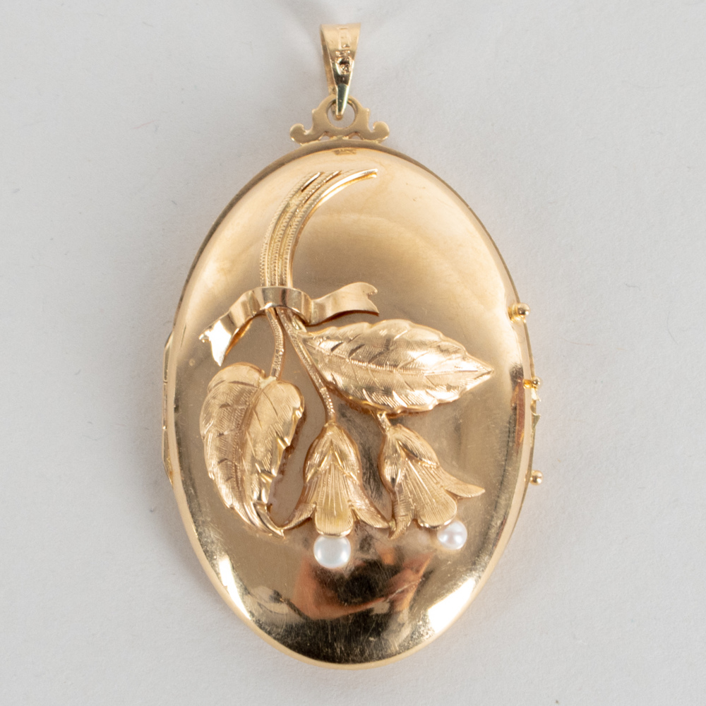 MEDALJONG, 18k guld, vikt ca 14,8 g | Auktion